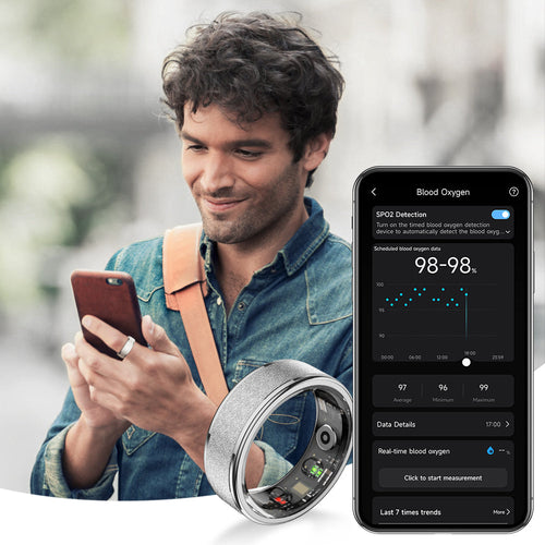 COLMi R10 Smart Ring - Heart Rate, Blood Oxygen Monitoring & Waterproof ...